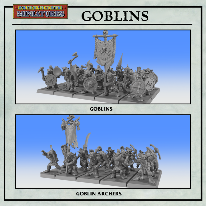 3D Printable STARTER ARMY: Goblins by Monstrous Encounters